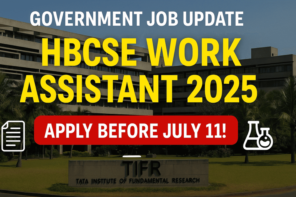 HBCSE Work Assistant Recruitment - Riya Opportunities