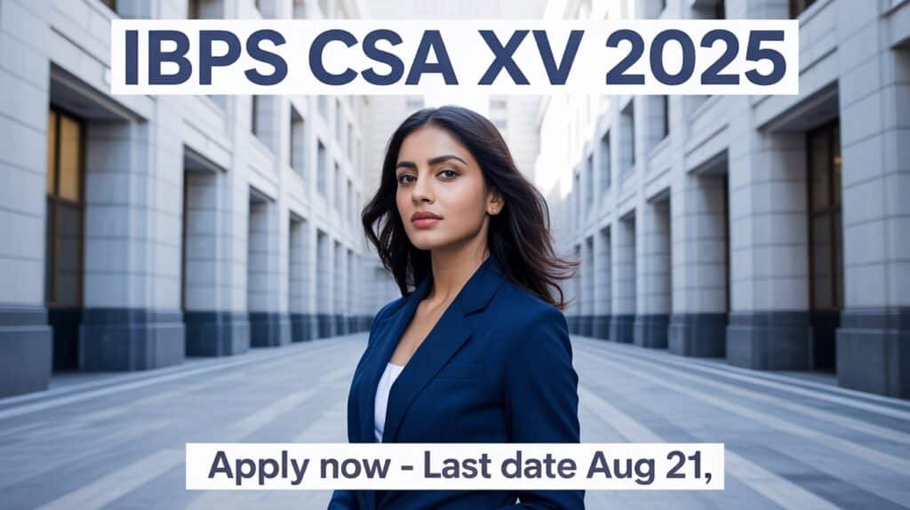 IBPS CSA XV 2025 - Riya Opportunities