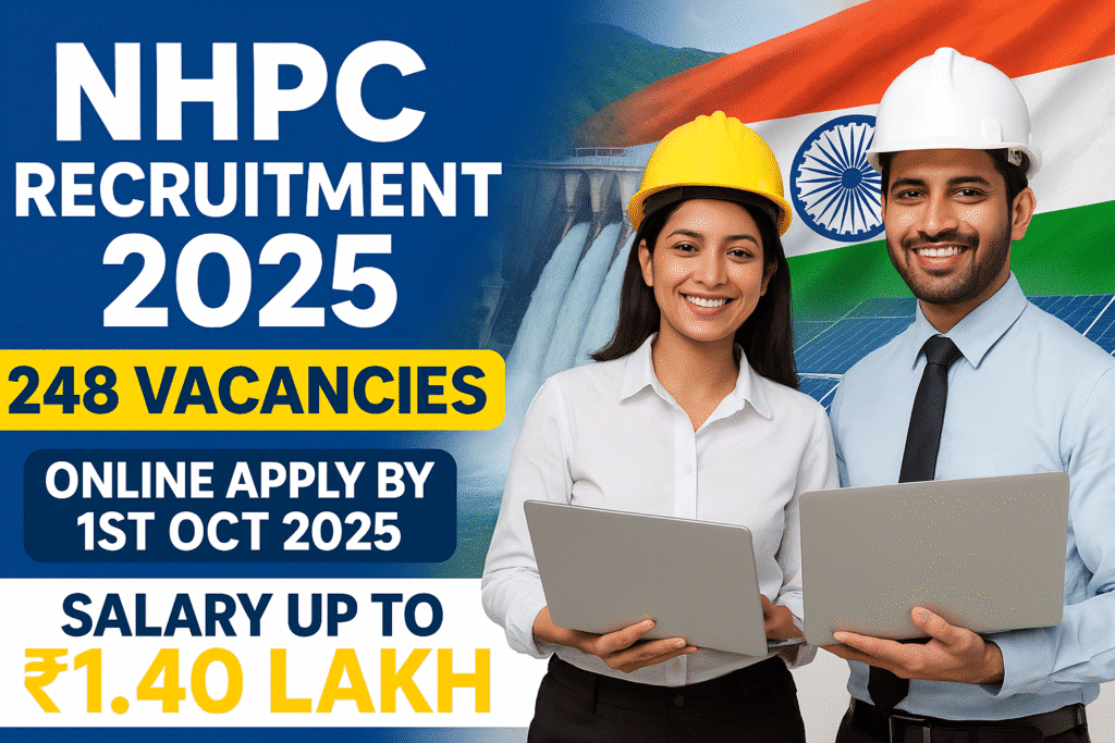 NHPC Recruitment 2025: Apply Online for 248 Non-Executive Vac..
